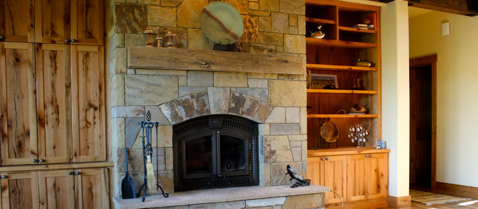 Rough Sawn 8x8 Mantel | Fireplace Mantel | Elmwood Reclaimed Timber