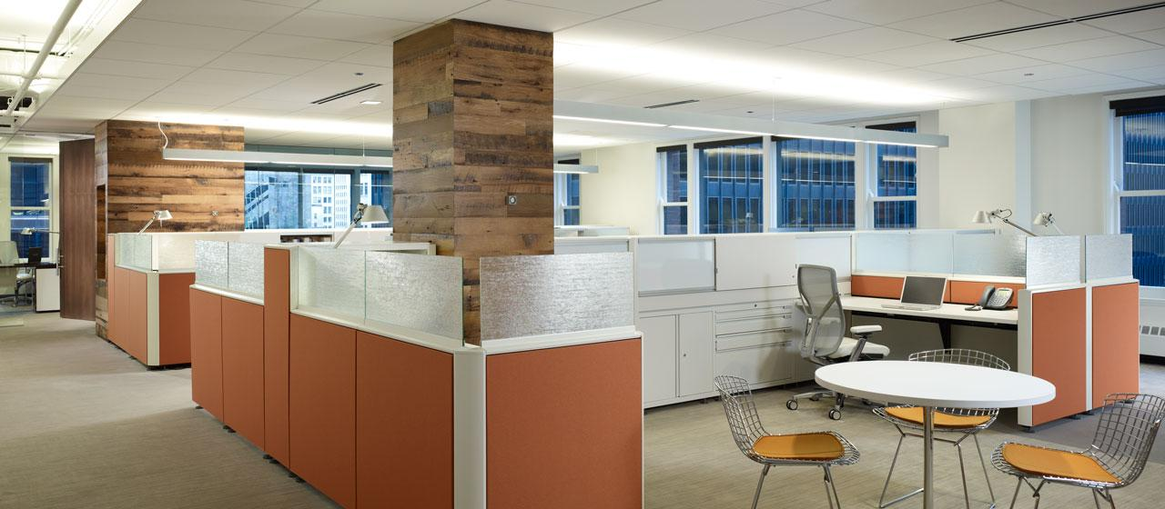 Wood Wall Office Interior Design Ideas